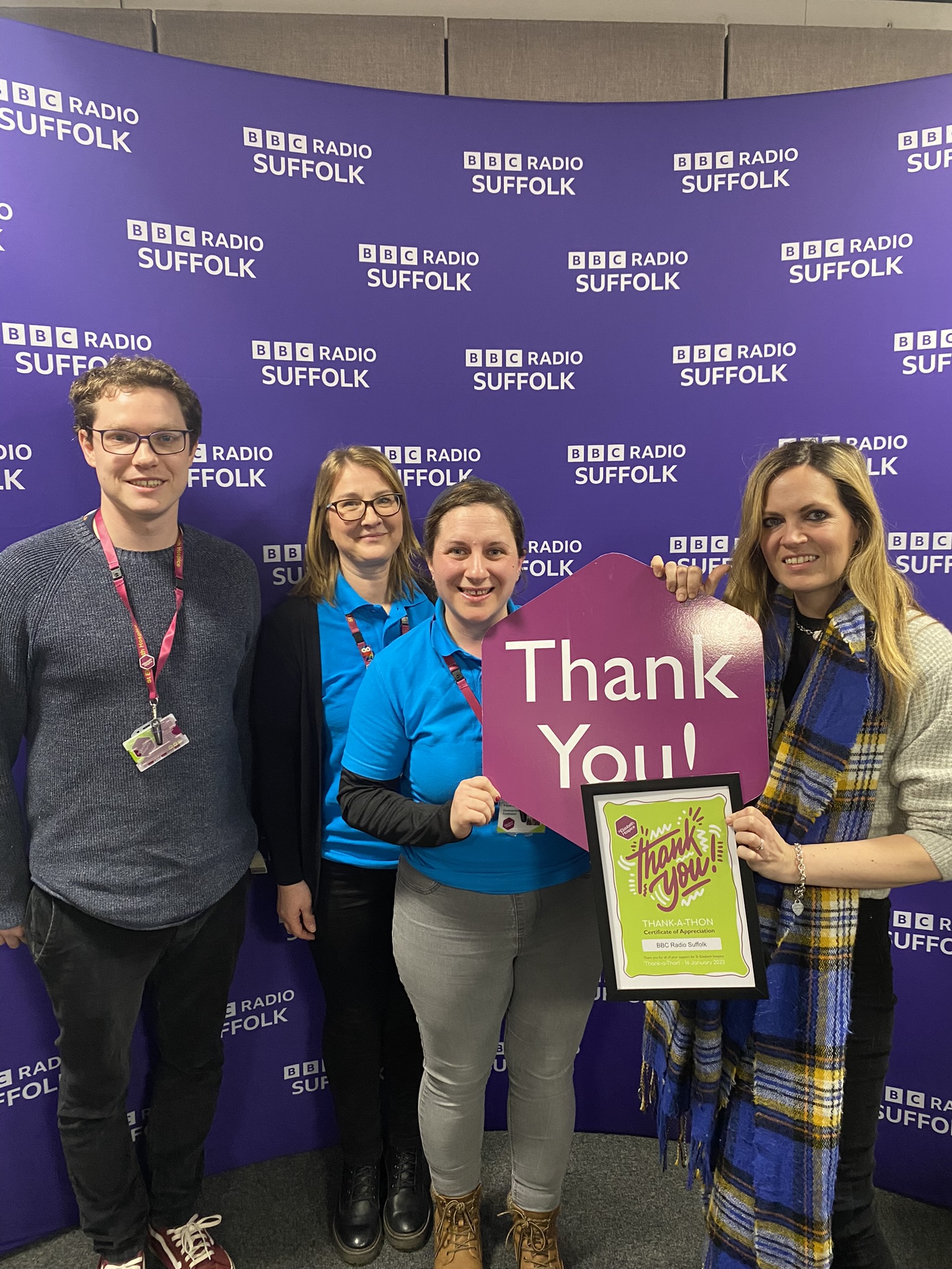 Hospice Staff Visit Sarah Lilley At BBC Radio Suffolk For Thank A Thon ...